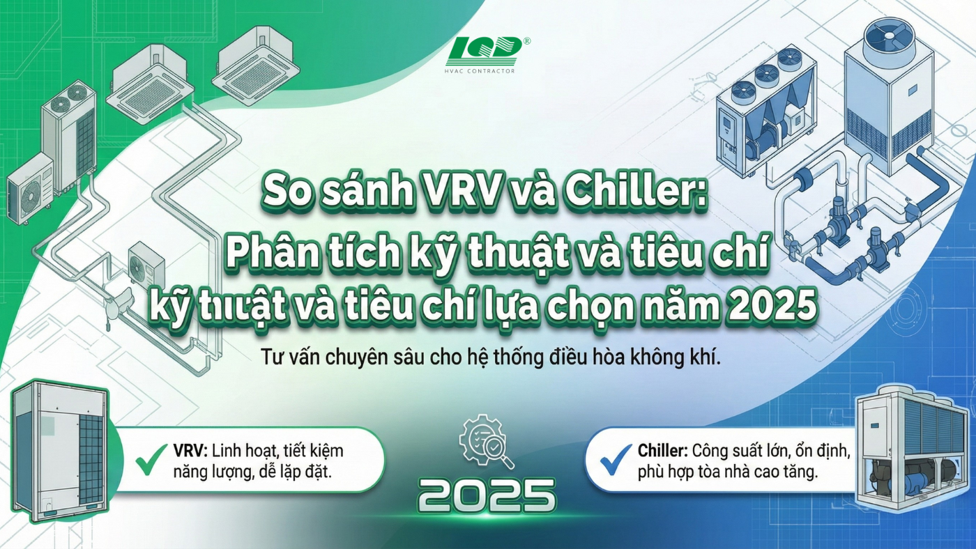 So sánh VRV và Chiller: Các Tiêu Chí Lựa Chọn Năm 2026